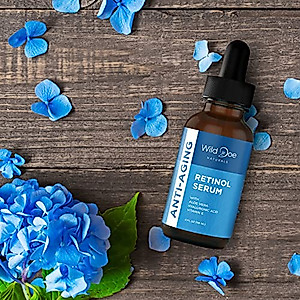 Retinol Serum for Face -Anti Aging Serum & Dark Spot Corrector w/ Hyaluronic Acid, Pure Aloe Vera Gel, Vitamin E Oil For Scars Treatment: Target Lines/Wrinkles, Boost Collagen, Aid Acne Treatment -4oz