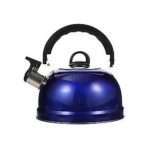 Whistling Tea Kettle Stainless Steel Tea Pot Tea Kettle Stovetop Whistling Kettle with Cool Grip Handle for for Kitchen Camping 3 Liter Gas Stove Teakettle