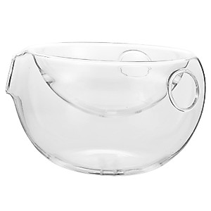 Yardwe Glass Salad Bowl Set w/ Ice Chiller Base Cold Serving Dish Set w/ Ice Chamber Dry Ice chilled serving bowl Double Salad BowlChilled Pasta Fruit Salad ( 10X10X6CM ) (O98VT2316439GKBALJ)