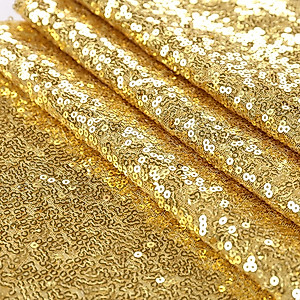 TCBESTO Gold Sequin Backdrop Curtains Glitter Drapes 2FTx8FT 4 Panels for Wedding Birthday Party Decorations Bridal Baby Shower Party Supplies Sparkly Photography Background