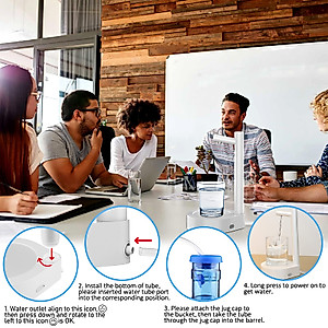 BABORUI Desktop Water Dispenser, 7 Quantitative Levels Electric Bedside Water Dispenser for 5 Gallon Bottle & Universal Bottle, Automatic Off Water Jug Dispenser with Jug Cap for Home, Office, Outdoor