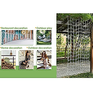 Outdoor Kids Playground Play Safety net, Garden Climbing Frame net, Backyard Climbing Rope Ladder, Balcony Railing Stair Protection net, Universal Heavy Duty Truck Cargo net(Size:1m*1m)