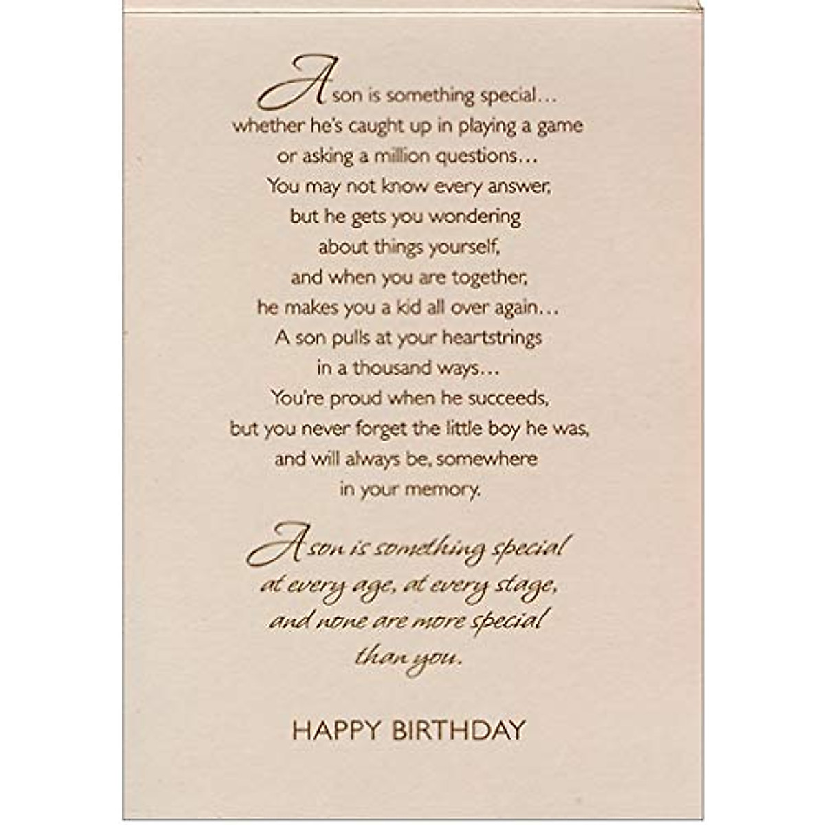 Designer Greetings What is a Son? Top Fold Birthday Card