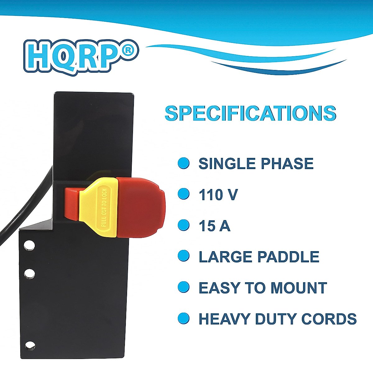HQRP Multi-Purpose Router Table Power Switch, Dust Control Switch, Power Tool Switch, 15A 125V UL Listed