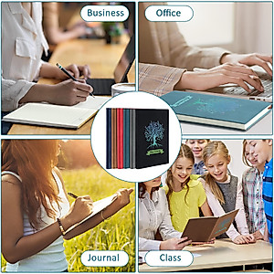 6 Pieces Leather Journal for Women Men Tree Life Writing Journals A5 Lined Wide Ruled Notebooks Executive Thick Paper Leatherette Lay Flat Notebooks Inspirational Birthday Gifts, 200 Pages