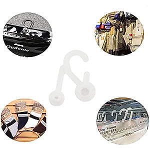 Sock Display Hooks PZRT 60pcs White Plastic J Hooks Hanger for Socks Hats Underwear Retail Clothes Display Hanger Accessories