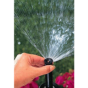 Rain Bird 1804AP4PK Professional Pop-Up Sprinkler, Adjustable 0° - 360° Pattern, 8' - 15' Spray Distance, 4" Pop-up Height, 4-Pack, Black