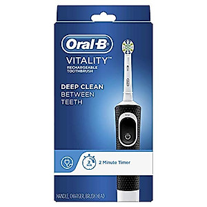 Oral-B Vitality FlossAction Electric Toothbrush with Replacement Brush Head, Black