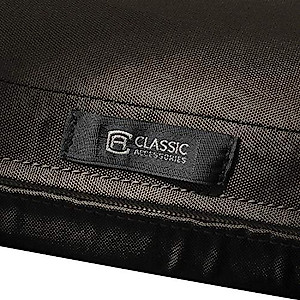 Classic Accessories Ravenna Water-Resistant 21 x 19 x 5 Inch Patio Seat Cushion, Espresso, Patio Loveseat Cushion