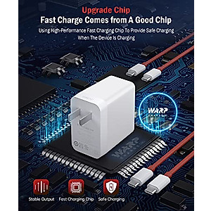 Oneplus Warp Charger for 9R/9/9 Pro, Oneplus Warp Charger 65w Set Compatible with 8 Pro/8T/8/7 Pro/7T/7T Pro, Include 65w Power Adapter, 2 Pack USB Dual Type-C Data Cable (1M/3.3ft) (1,5M/5.0ft)