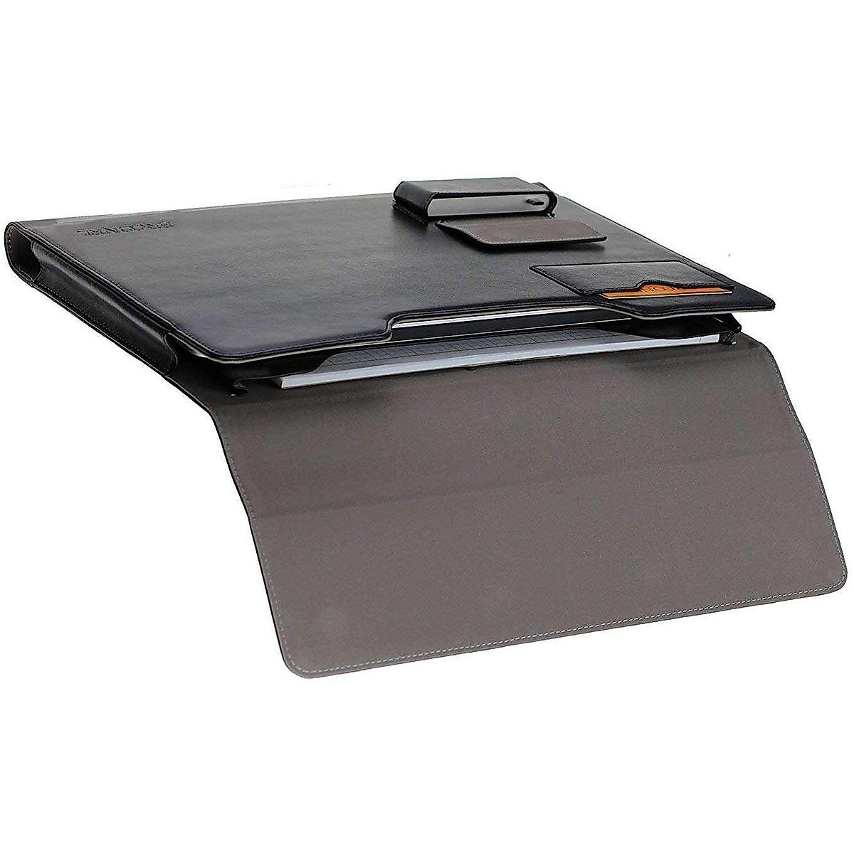 Broonel Black Leather Folio Case - Compatible with Dynabook Portégé X40L-K 14" Laptop