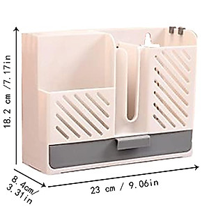 OQOPO Chopsticks Rack,Kitchen Chopsticks Basket Without Punching - Kitchen Wall Mounted or Standing Chopsticks Organizer for Kitchen Countertop