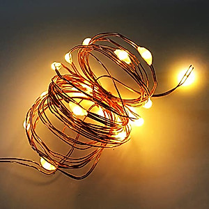 ejoyce 5 Pack LED Battery Operated Fairy Lights for DIY, Party Lights, LED Mason Jar Wedding Deco Light, Home Decor, EJ-2050 (Warm White/Copper Wire)