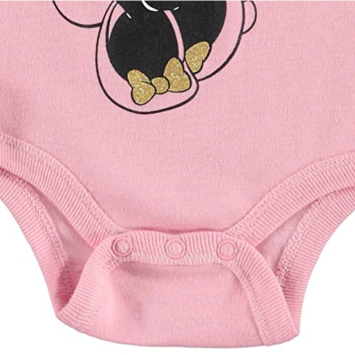 Disney Minnie Mouse Newborn Baby Girls 4 Piece Outfit Set: Bodysuit Pants Bib Hat Pink 3-6 Months