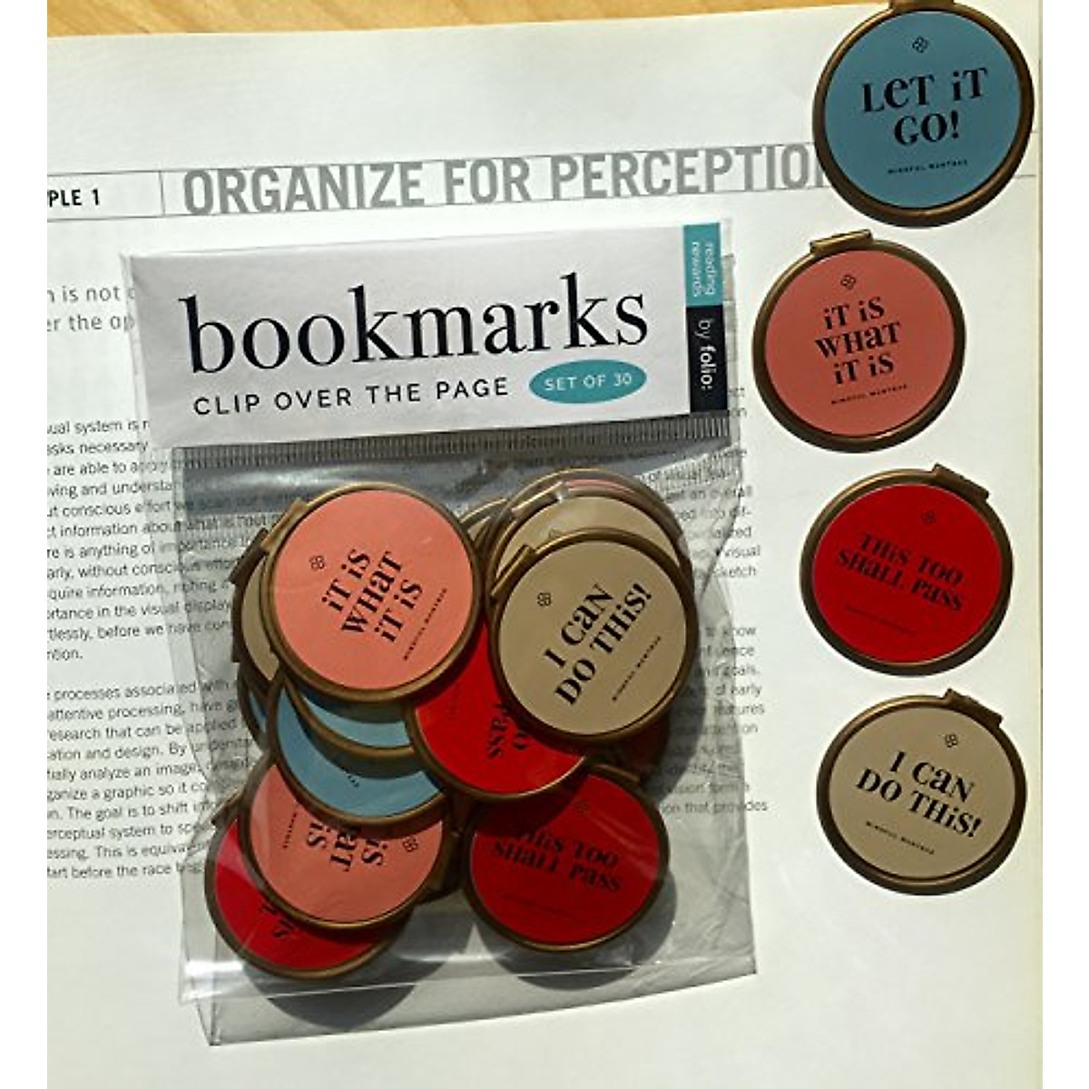 Folio Mantra Quote Bulk Bookmarks Set of 30- Motivational Inspirational & Affirmation Bookmarks Teens Students & Kids -Perfect Gifts - School Student Incentives – Motivational Business