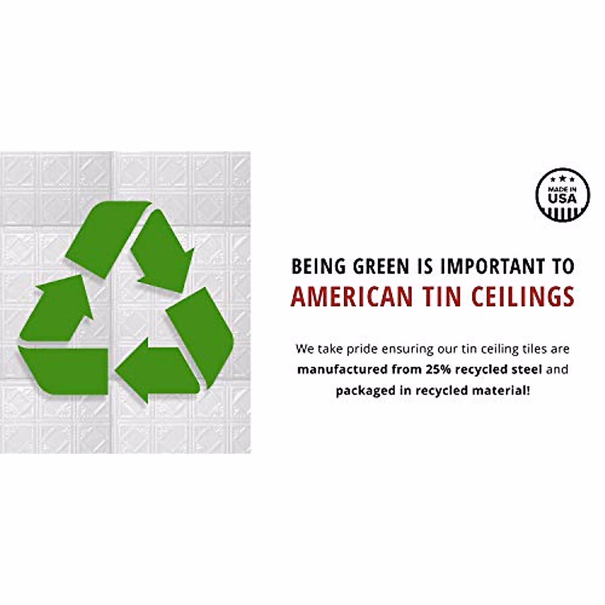 American Tin Ceilings [5 Pack Kit] 24" x 24" 100% Tin Nail-Up Ceiling Tiles | Pattern #3 Raw Unfinished Small Victorian Design with Floral Arching Diamonds for Ceilings & Kitchens | Kit-n-p03-raw