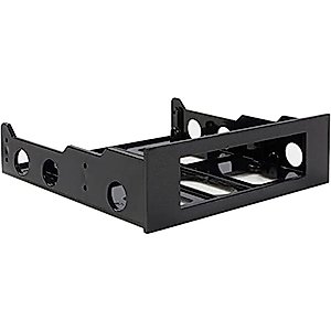 StarTech.com 3.5" to 5.25" Front Bay Mounting Bracket w/ Mounting Screws (BRACKETFDBK),Black