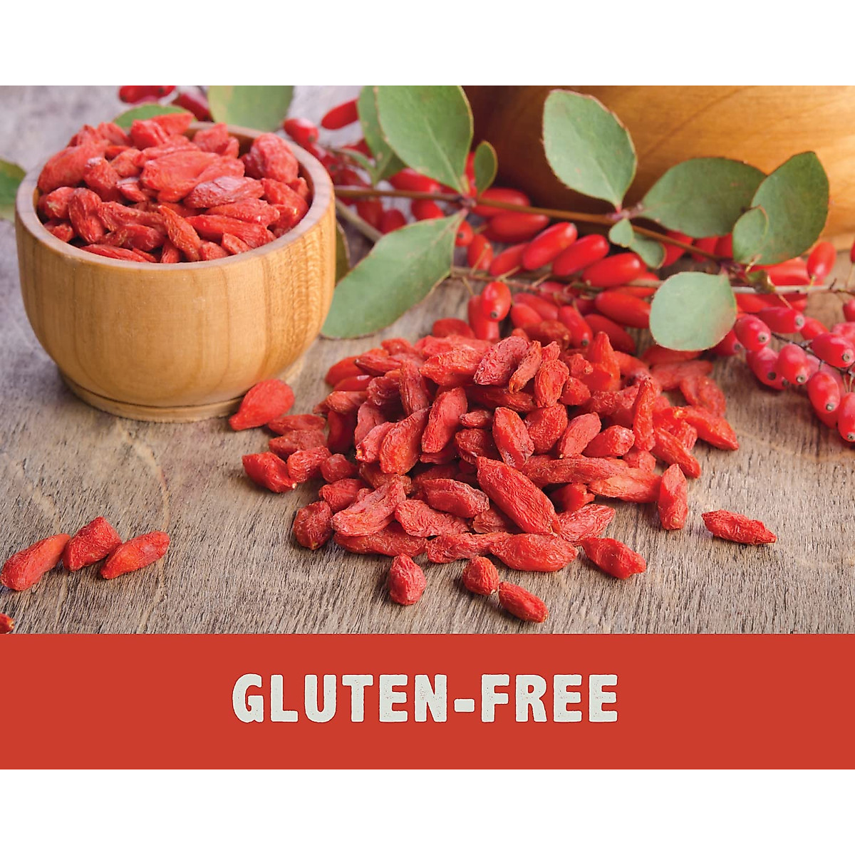 2lbs Organic Raw Dried Goji Berries - USDA Certified, Non GMO, Large Berries with Recipes E-Book - by Nutrient Elements