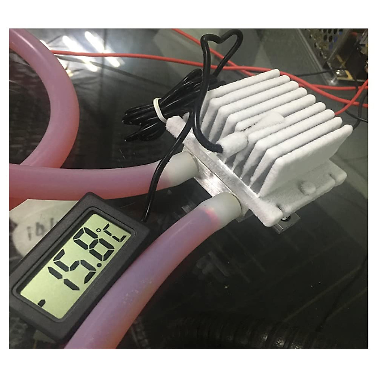 KOOBOOK 1Set 12V Thermoelectric Peltier Cooler Refrigeration Cooling Fan System Heatsink DIY Kit