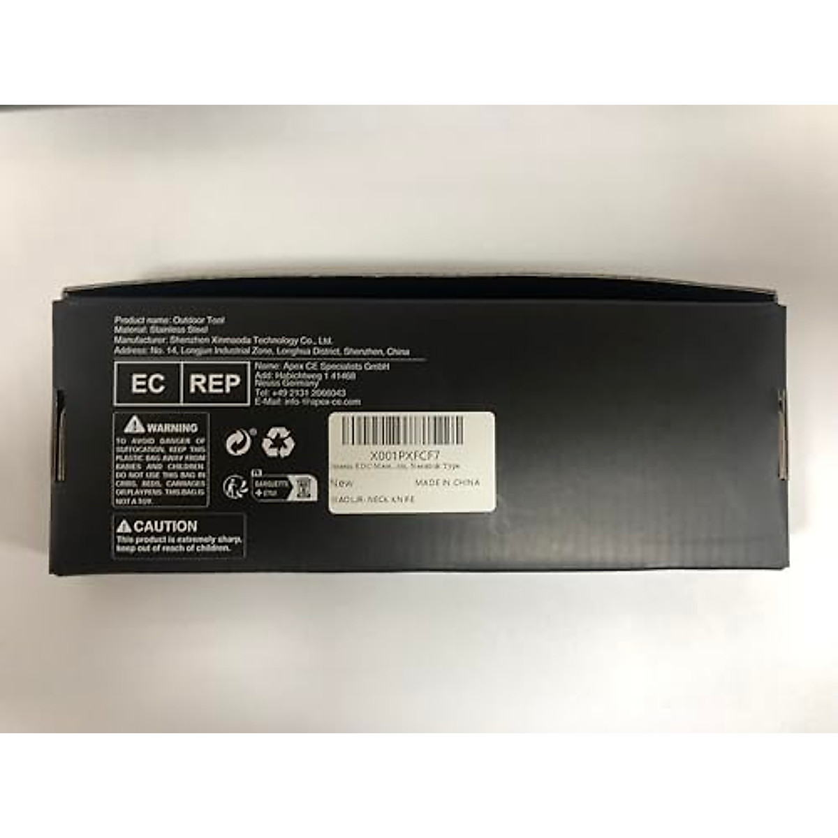 Omesio Neck Knife, Full Tang EDC Knife Necklace for Men, 5.82" Fixed Blade Knife with Kydex Sheath and Clip, Nessmuk Blade Small Knife D2 Steel G10 Handle for Outdoor, Survival, Camping