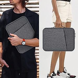 13 Inch Tablet Sleeve iPad Case Carrying Bag for iPad Pro 12.9 inch M2 & M1, 13 Inch iPad Pro M4 2024 & iPad Air M2, Surface Pro 10/9/X,12.4" Galaxy Tab S9, Space Grey