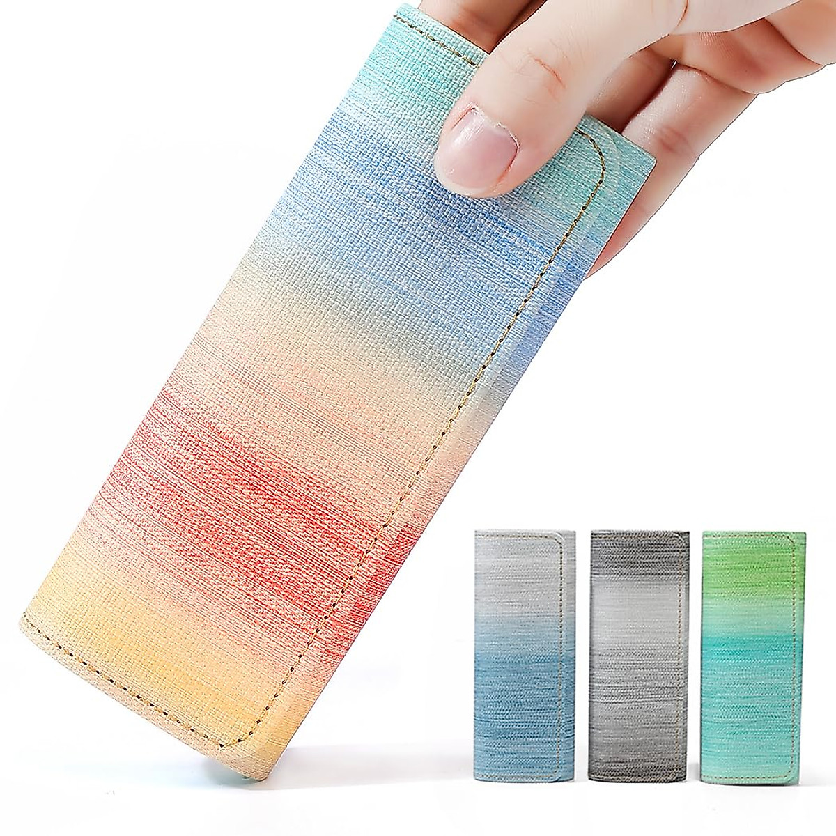 iGeyzoe Glasses Case 4 Pack, Eyeglasses Case Hard Shell For Woman Man, Eyeglasses Sunglasses Case Portable (Multicolor)