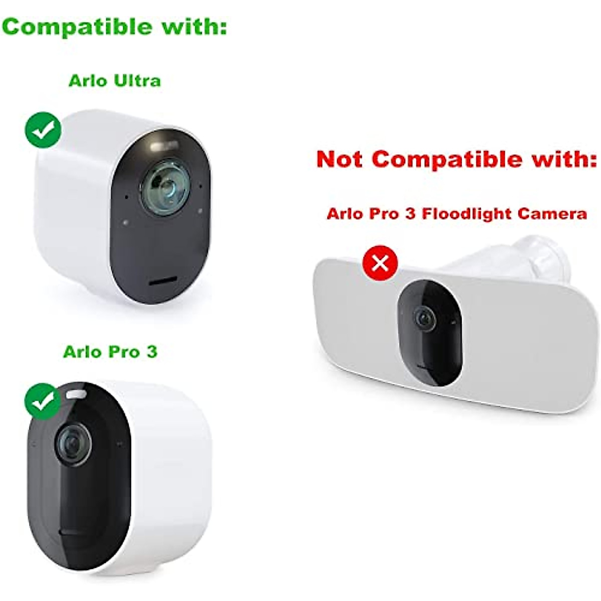 Taken 10ft/3m Arlo Ultra Cable, Weatherproof Outdoor/Indoor Magnetic Charging Cable and Power Adapter for Arlo Ultra, Ultra 2, Arlo Pro 3, Pro 4 (NOT for Arlo Essential Spotlight) - 2 Pack, White