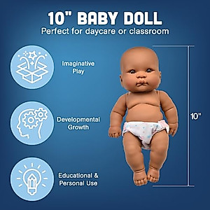 U. S. Toy Constructive Playthings Huggable Multi-Cultural Baby Dolls for Kids, Set of 4, 10"