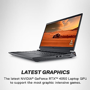 Dell G15 5530 Gaming Laptop - 15.6-inch FHD (1920x1080) 165Hz Display, Core i7-13650HX, 16GB DDR5 RAM, 512GB SSD, NVIDIA GeForce RTX 4050, Intel Wi-Fi 6, Windows 11 Home - Dark Shadow Gray,Black