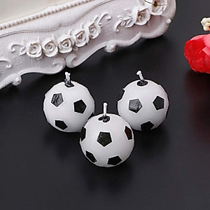 6Pcs Football Cake Candles Decoration Soccer Ball Birthday Party Supplies for Kids Toy Gifts Home Decoration
