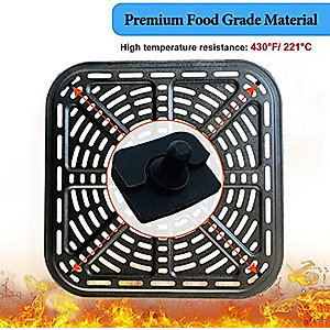 4PCS Air Fryer Rubber Bumpers for COSORI 6.8 Quart/ 4 Quart Air Fryers, Upgraded Air Fryer Silicone Rubber Feet, Rubber Tabs, Rubber Tips, Rubber Stoppers for COSORI 6.8QT Air Fryer Tray