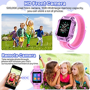 4G Kids Smart Watch with GPS Tracker and Calling, HD Touch Screen Kids Cell Phone Watch Combines SMS, Voice, Video Call, SOS, WiFi, Face Unlock Function, GPS Tracking Watch for Kids Boys Girls 3-15
