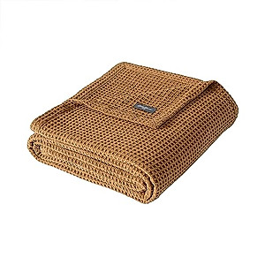 Eddie Bauer Blanket Soft Waffle Weave Bedding, Medium Weight Bedroom Decor, Softens Every Wash, King, Brown