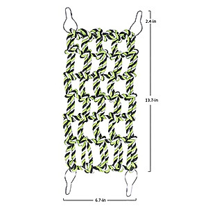 Niteangel Small Animal Activity Toy, Rat and Ferret Cotton Rope Nets (Green)