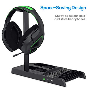 Vertical Stand with Cooling Fan Compatible with Xbox Series S with 1400mAh Rechargeable Battery Pack, YUANHOT Charging Station Dock with Controller Charger Ports, Cooler System