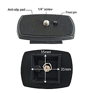 Harwerrel 35mm Tripod Quick Release Plate Camera Mount Adapter Replacement for Sunpak 7000TM 7001TM 6400UT 8001UT Targus TG-P60T Slik 8000 Walmart MX1000 (Pack of 2)