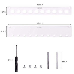 Yoseng Clear Acrylic 10 Hole Drying Rack Storage Display Bracket Shelf Holder Specifically Design for Oval Ink Blending Brush Set(Not Contain Brush)