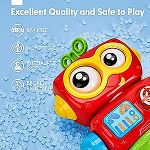 1 Year Old Toys for Boys Girl Gifts - Activity Robot Baby Toys for 1 Year Old - Musical Light up Poseable Fine Motor Skill Toys for 12 Months - Interactive Montessori Toys for 1 Year Old Birthday Gift