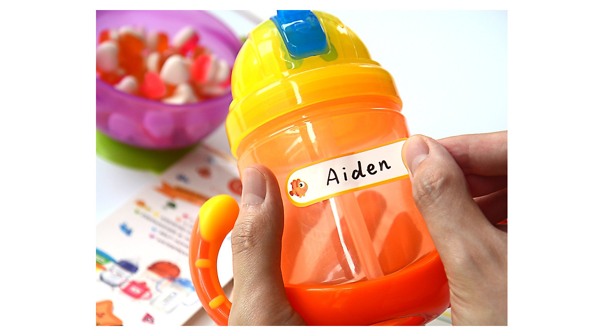 Baby Bottle Labels for Daycare | Waterproof & Self-Laminating, Pack of 64