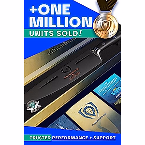 Dalstrong Vegetable Chef Knife - 8 inch - Gladiator Series Elite - Forged High Carbon German Steel - Full Tang - Black G10 Handle - w/Sheath - NSF Certified