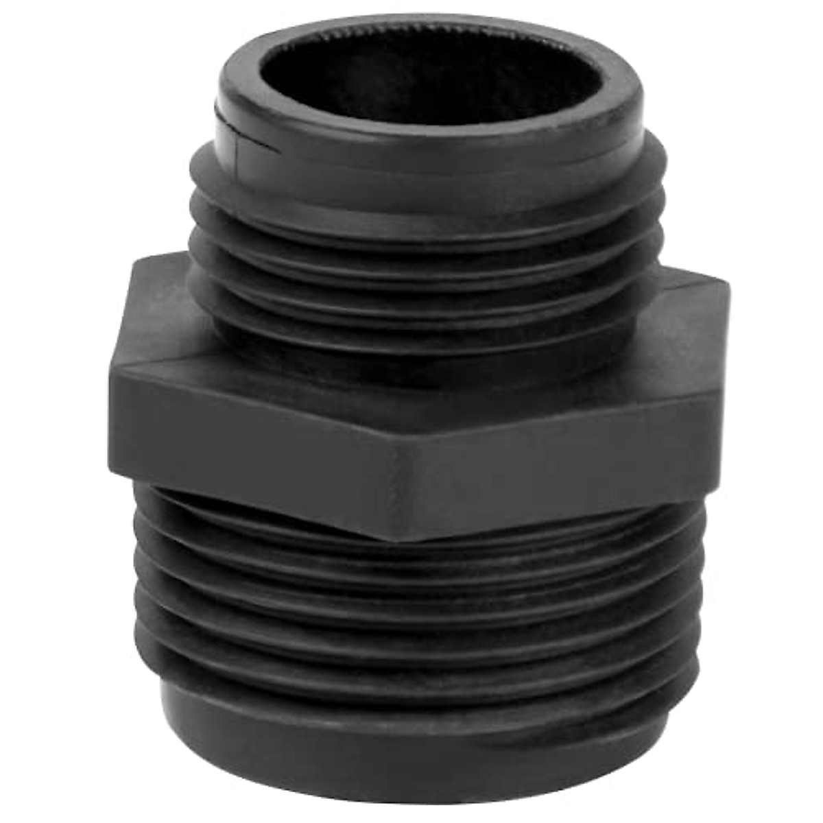 Little Giant GH-1 1-Inch MNPT by 0.75-Inch GHT Garden Hose Reducer/Adapter for Sump, Utility, Pond or Hydroponic Pumps, Black, 599030
