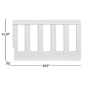 Oxford Baby Harper Crib to Toddler Bed Guard Rail Conversion Kit, Snow White, GreenGuard Gold Certified