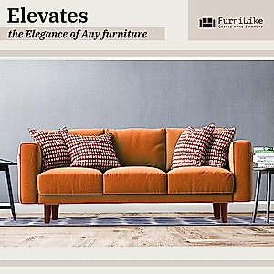 Furnilike Furniture Legs 8 Inches, 4 Pcs - Chocolate Brown Couch Legs Replacement with Rubber Pads, Strong & Stylish Furniture Sofa Legs Holds Up to 700lbs, Perfect for Increasing the Furniture Height