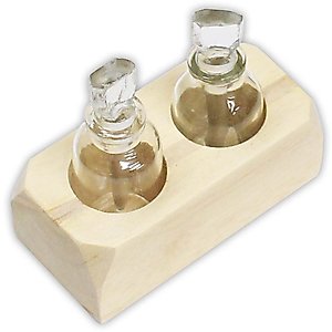 ToolUSA Premium 2 Glass Acid Bottles Set | Acid-Resistant | 10 ml Capacity | Secure Wooden Holding Tray | Professional Gold Testing Equipment