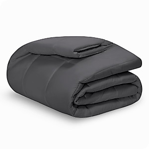 Bare Home Twin Mattress Topper Cotton Top - Fitted Mattress Cover - Cooling Breathable Air Flow - 8" to 21" Deep Pocket - Mattress Pad Protector - Soft Noiseless Mattress Pad (Twin, Grey)