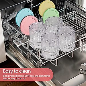 Generic Fit For ninja creami pints and lids - 4 pack Pot Compatible with NC501 NC500 Series 11-in-1 Creamer Ice Cream Maker Machine 4 Pack 24OZ NC501 Ninja Creami Deluxe XL Cups BPA Free