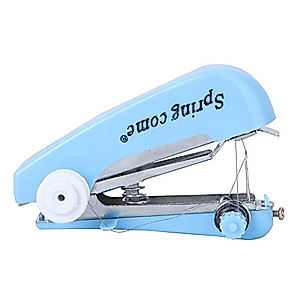 BESPORTBLE Mini Portable Handheld Sewing Machine Quick Stitch Tool for Fabric Clothing (Random Color) Home Decor Accessories