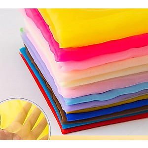 Organza Fabric 10 Yard Bridal Solid Sheer Bolt for Home Décor, Table Décor, Bridal, Fashion, Crafts, Decorations Silky Shiny Organza 44" - (10 Yard, Black)