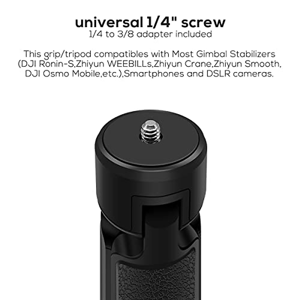 EaxanPic Extended Handle Grip/Tripod 2 in 1 for Gimbal Stabilizer, Tabletop Tripod Stand and Handle Grip for DJI Ronin-S, Zhiyun WEEBILLs, Zhiyun Crane, Desktop Tabletop Tripod Stand for DSLR Cameras