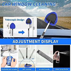 ACTY 17Pcs Car Interior Detailing Kit, Cleaning Kit with High Power Handheld Vacuum, Brush Set, Windshield Tool, Gel, Microfiber Towels, Complete Care, Blue